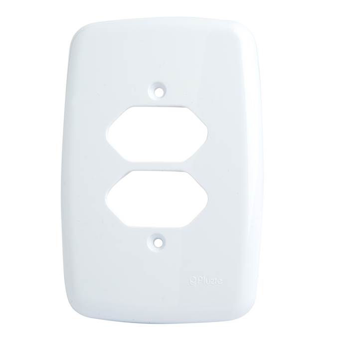 PLACA 4X2 TOMADA DUPLA BRANCO IDEALE PLUZIE | Maxxirede